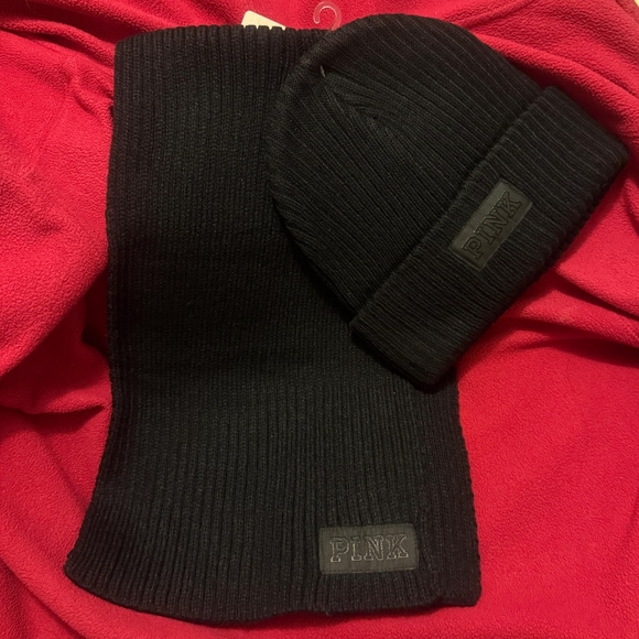 PINK Victoria's Secret | Accessories | Pink Victorias Secret Black Knit ...